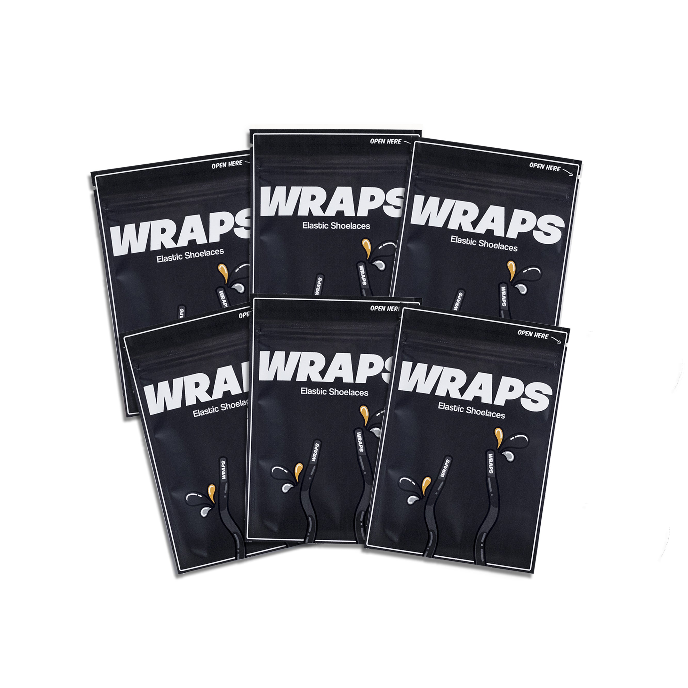 Six Pack (6 pares) – WRAPS Agujetas Elasticas